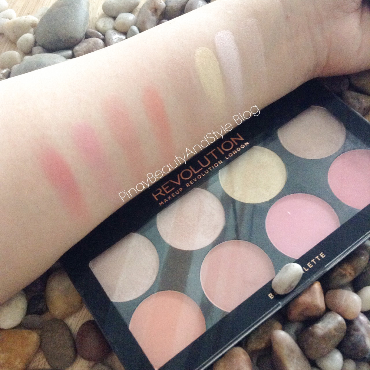 Makeup Revolution Blush Goddess Palette Swatches | Pinay Beauty and Style