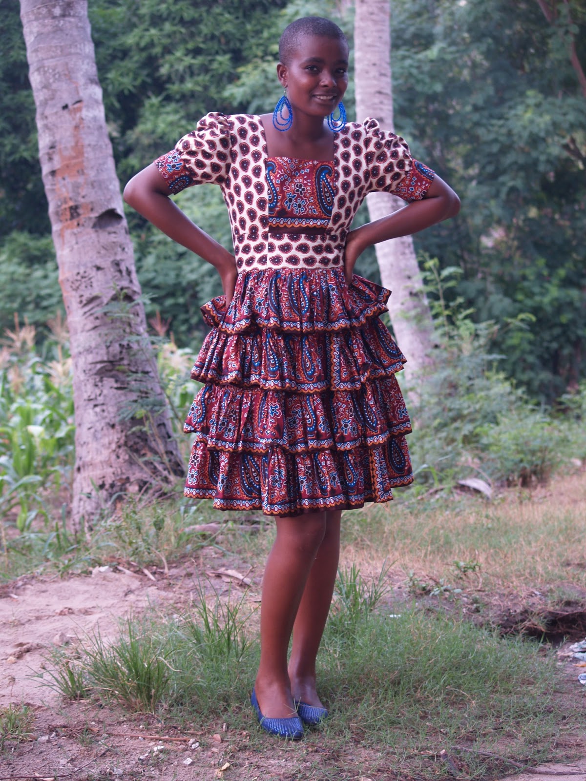 Subira Wahure Official African Couture Blog: KITENGE IN ONE LAYERED DRESS