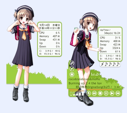 Rainmeter + Skins + Anime (Rainmeter Otaku) | ChibiBlog