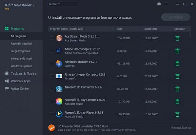 IObit Uninstaller Pro 7.4.0.10 Full Version PC Software Download.
