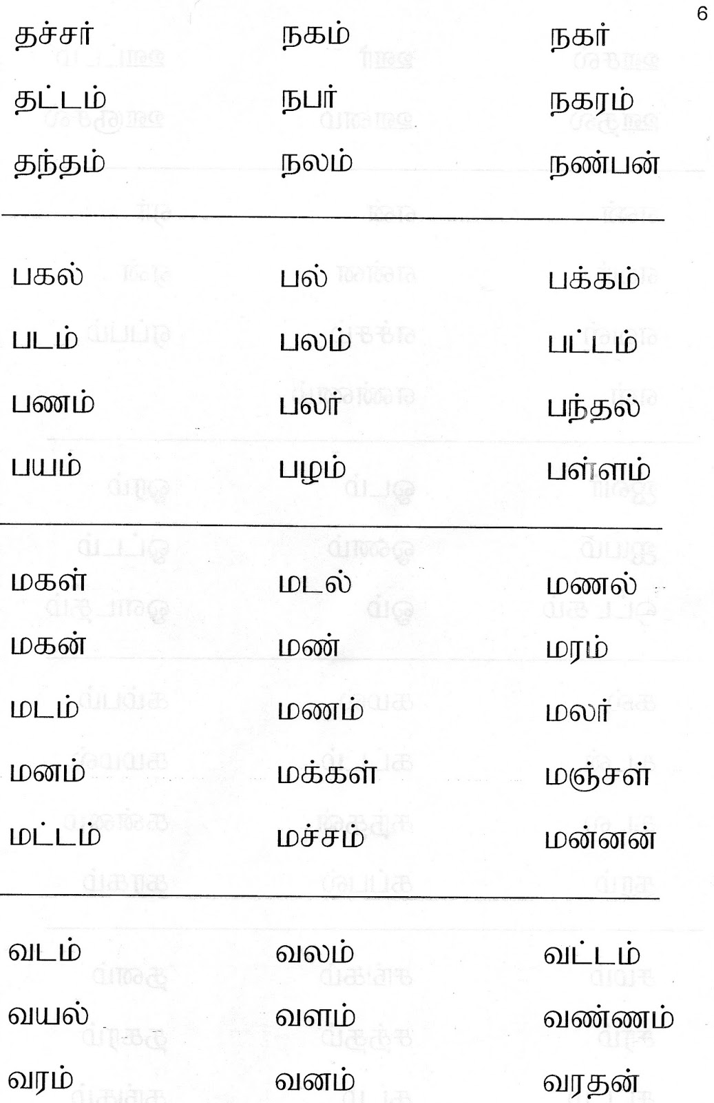  Tamil Words For Slow Learners