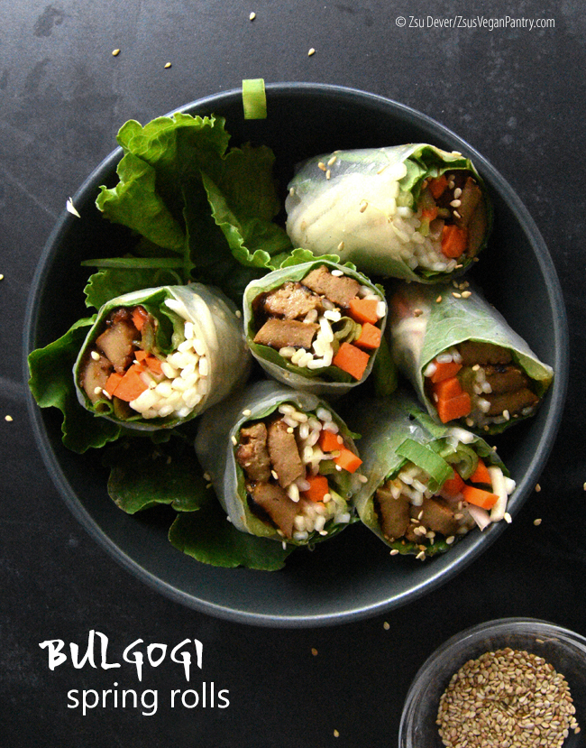 Zsu's Vegan Pantry: bulgogi spring rolls