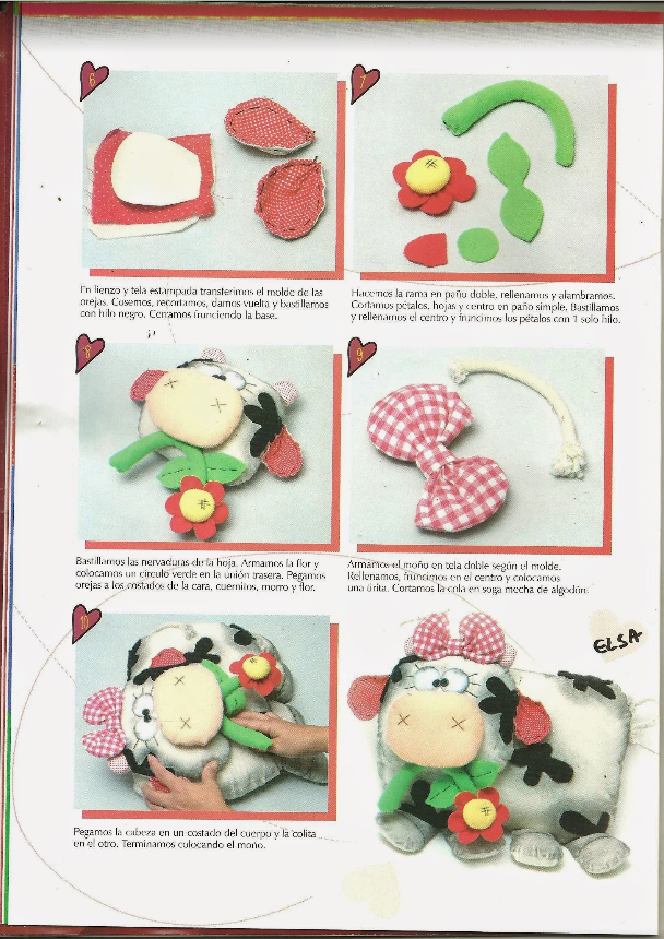 Eu Amo Artesanato: Vaca com molde e passo a passo