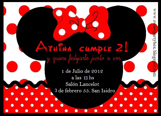 Invitaciónes de la mimi Disney - Imagui