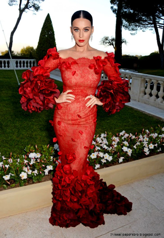 Katy Perrys Red Dress | This Wallpapers