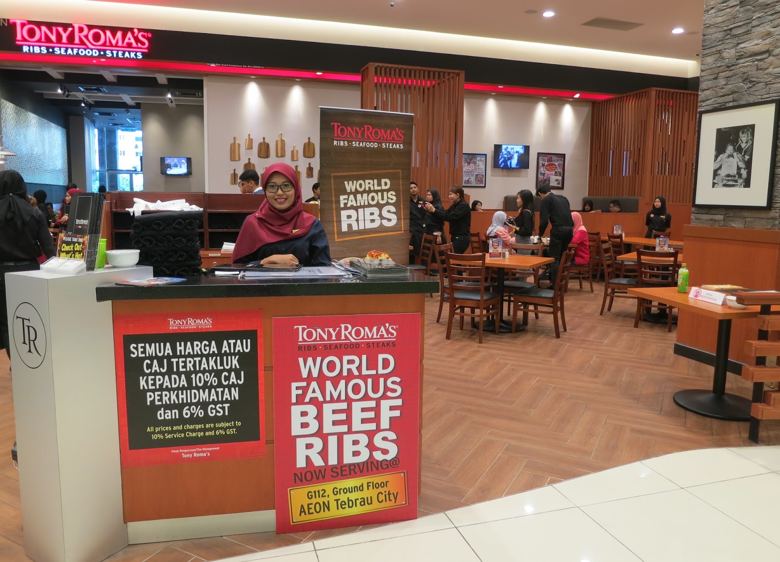 Peggy Loh ~ My Johor Stories: Tony Roma's now opened in Tebrau City!