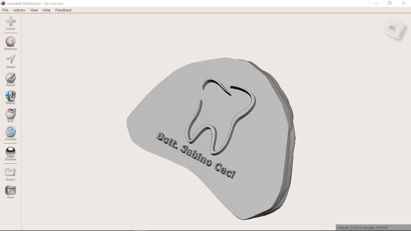 How to add your logo to a scan in Meshmixer