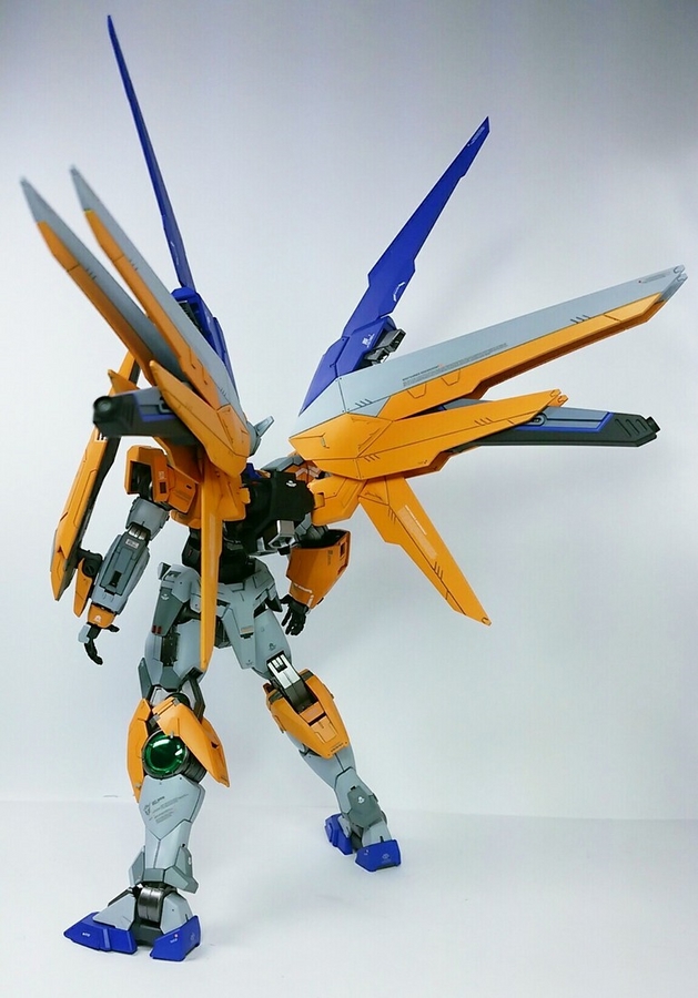Custom Build: MG 1/100 00 Quanta + Freedom Gundam