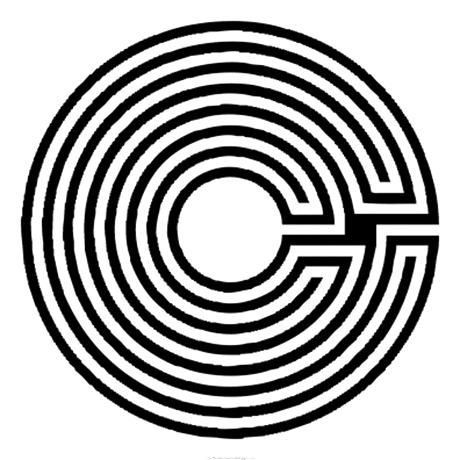 Labyrinth Mandala downloaden - Pages de coloriage gratuites Mandala