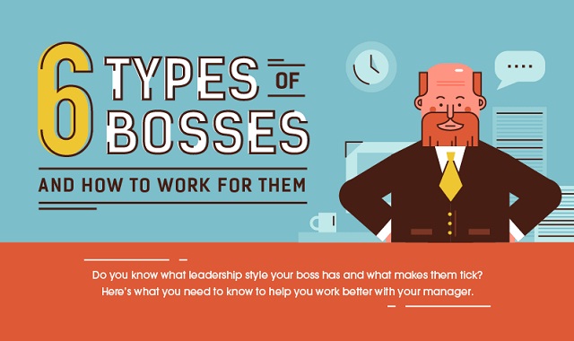 6 Types of Bosses And How to Work for Them #infographic - Visualistan