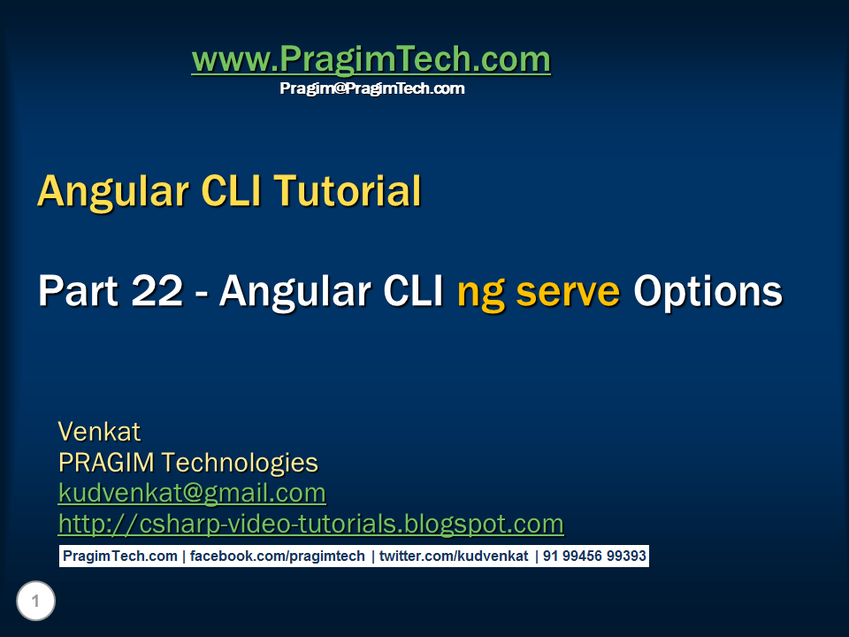 Sql server, .net and c# video tutorial: Angular cli ng serve options ... Sql server, .net and c# video tutorial: Angular cli ng serve options ...