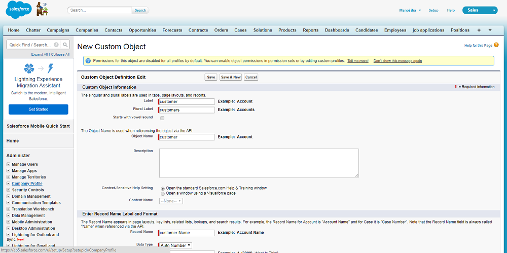 Objects in salesforce - SALESFORCE LEARNER
