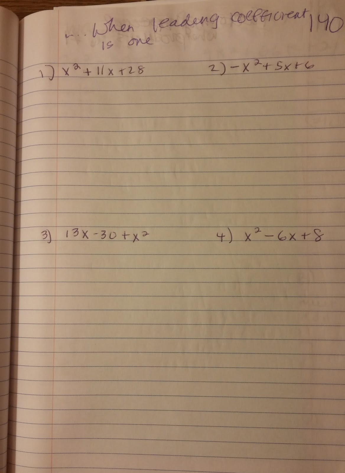 Beautiful Math: Factoring Polynomials (Algebra One)