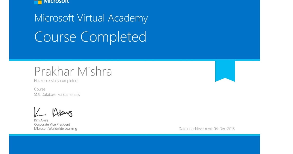 Microsoft Virtual Academy (Free Certification course )