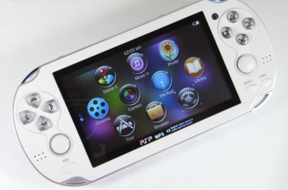 kim pin: New 4.3"TFT MP4 MP5 PSP Games 2 joystick Video Player