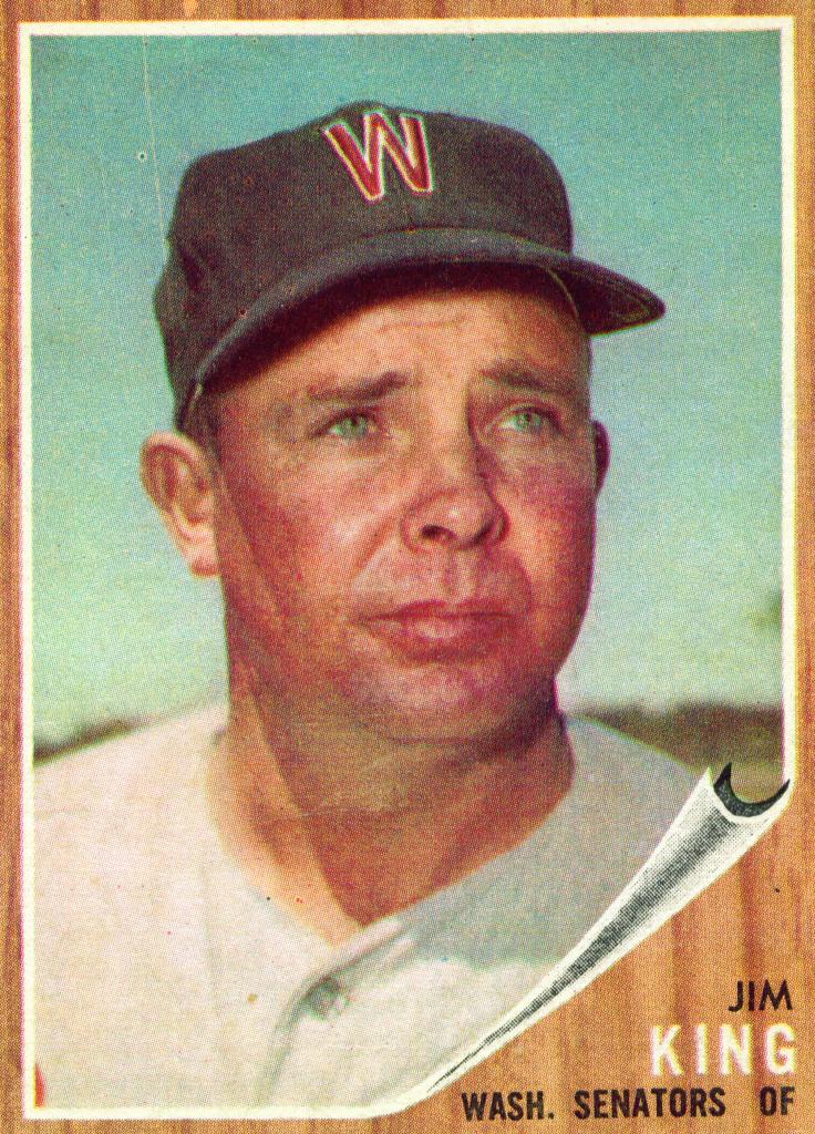 Texas Rangers Cards: Senators Saturday - Jim King, 1962.