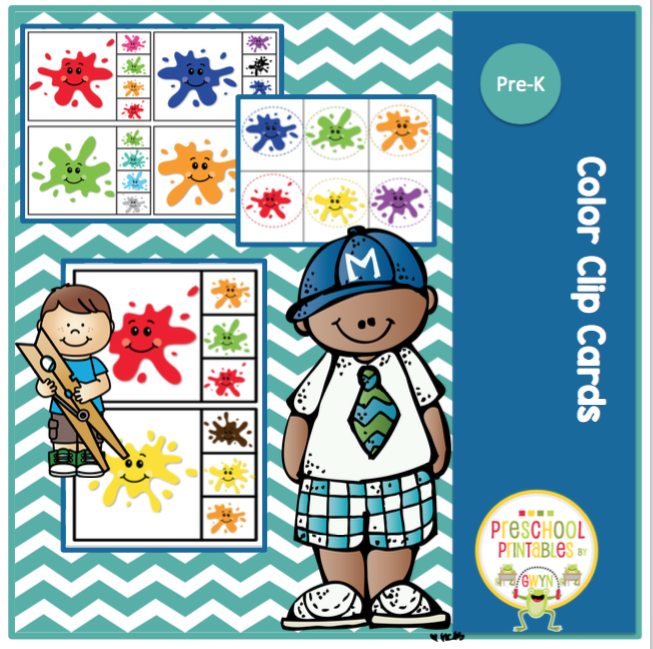 Color Clip Cards ~ Preschool Printables