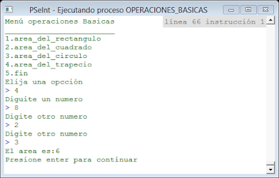 APRENDIENDO CON PSEINT: MENÚ EN PSEINT