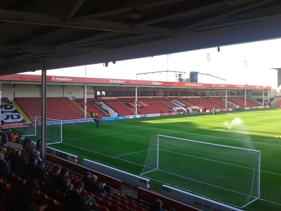The Rainham End.: Bescot Stadium - Walsall