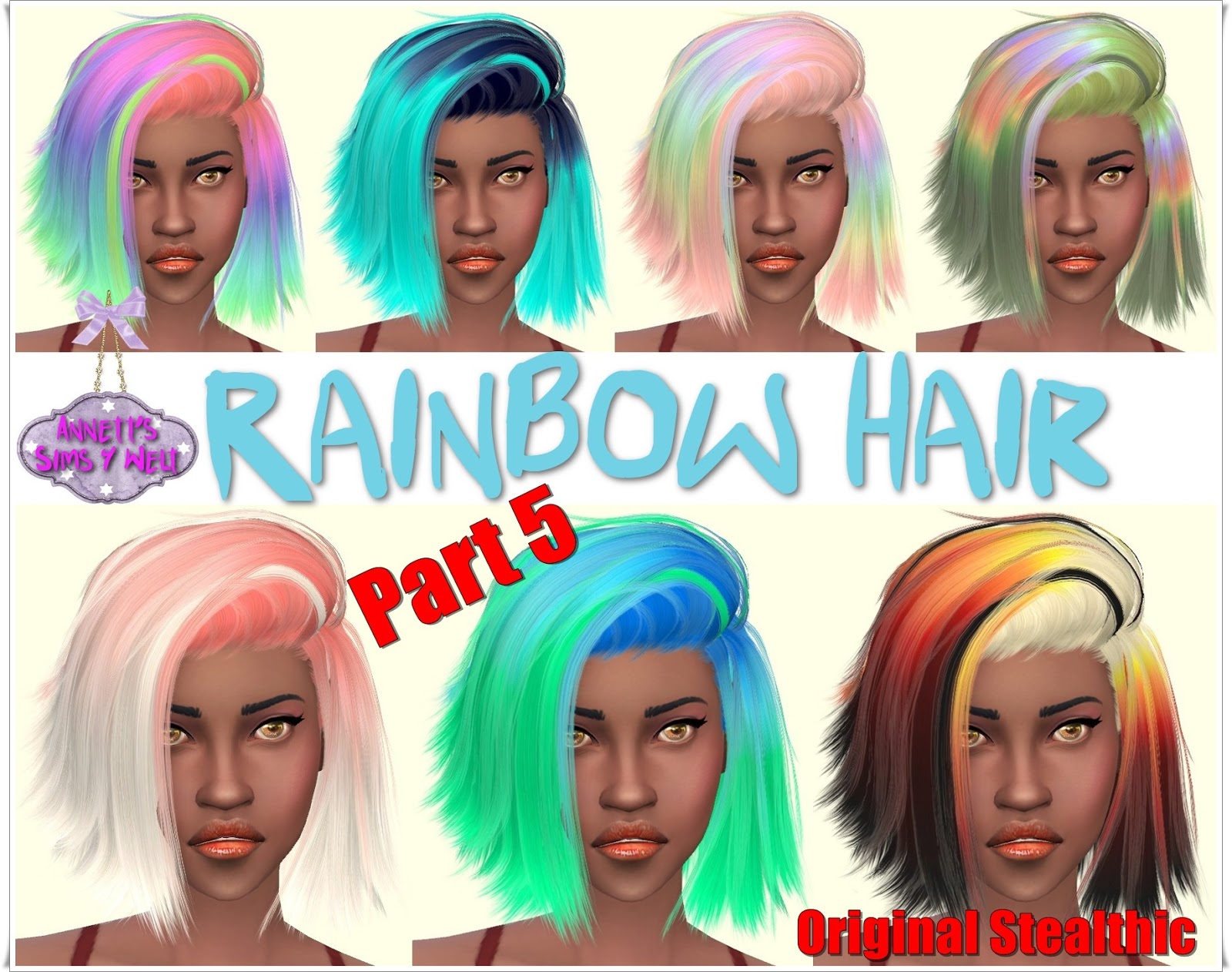 Annett's Sims 4 Welt: Rainbow Hair - Part 5 - Original Stealthic