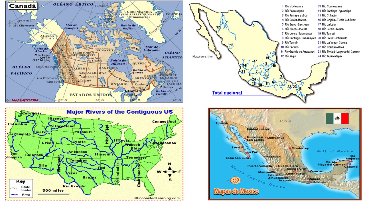 GEORNAL: CONTINENTE AMERICANO - POLÍTICO, RELEVO (geomorfológico com ...