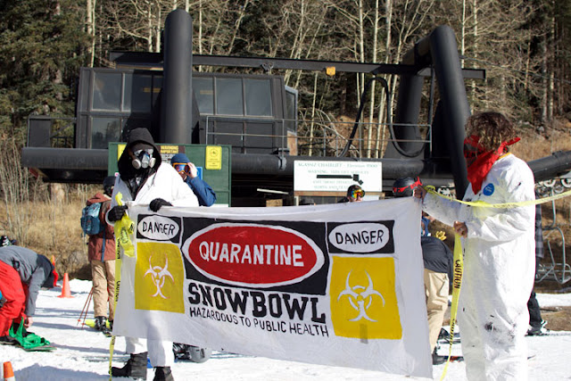 CENSORED NEWS: Protest Disrupts Snowbowl as Ski Area Opens with Sewage Snow