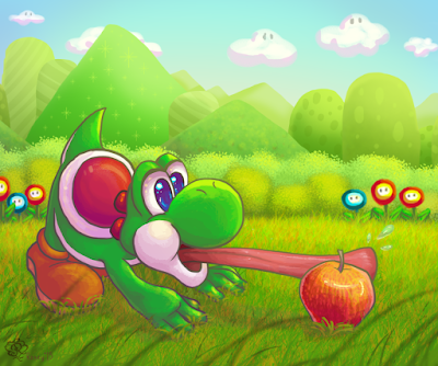 Kami's Library Thoughts: Fan Art Friday: Yoshi