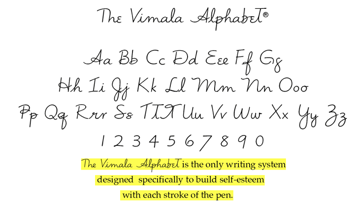 Skincerely Yours: The Vimala Alphabet