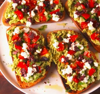 Greek Avocado Toast | Aimer La Cuisine
