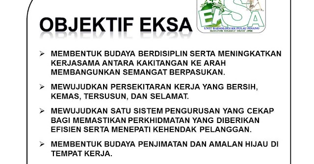 EKSA KK TASEK GELUGOR: OBJEKTIF EKSA