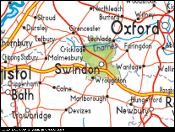 Map of Swindon City Map | United Kingdom Map Regional City Province