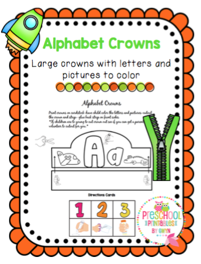 Alphabet Crowns ~ Preschool Printables