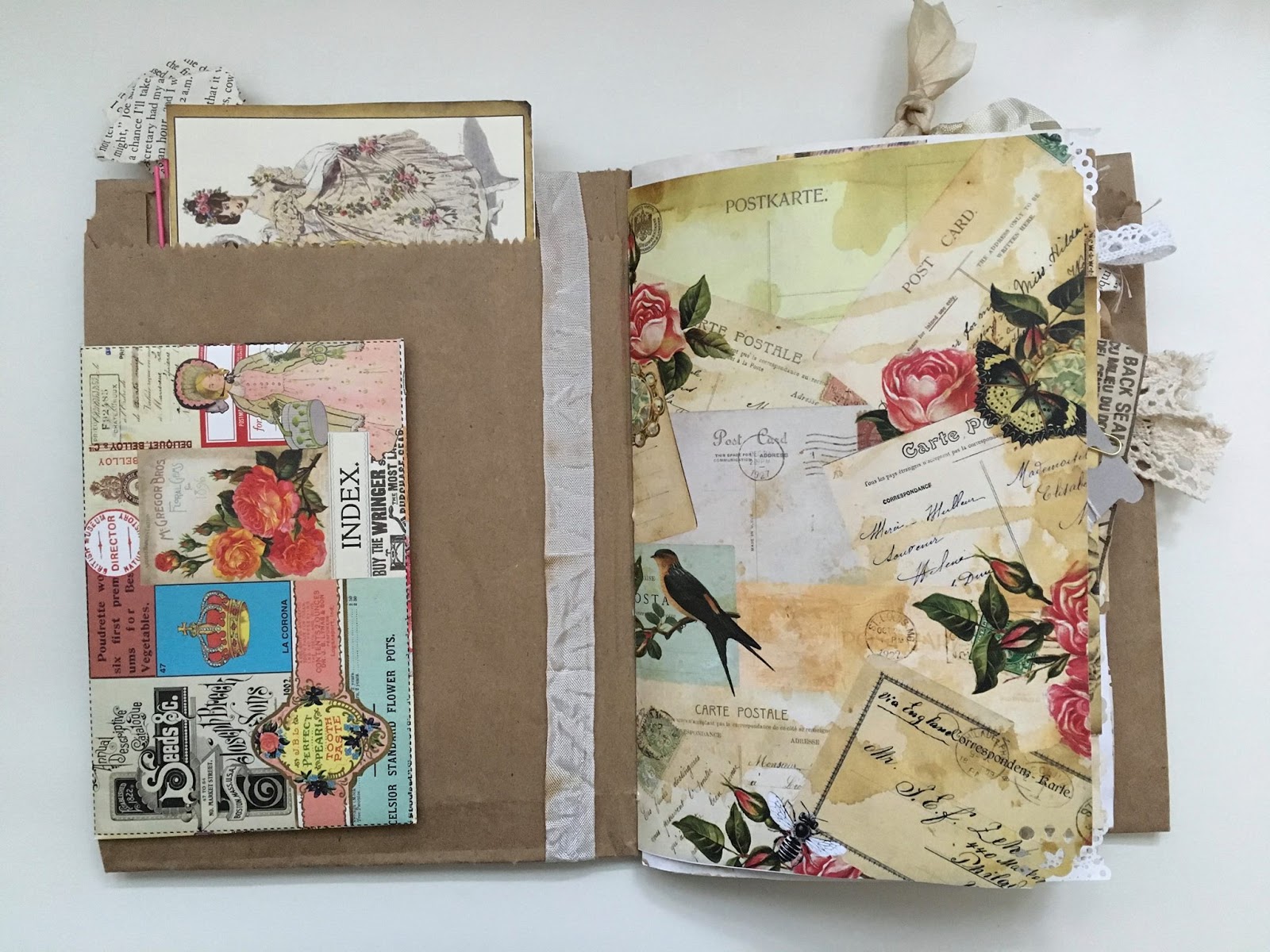 Tsunami Rose Designs: DT Project: Liz Caranci- Paper Bag Mini Junk ...