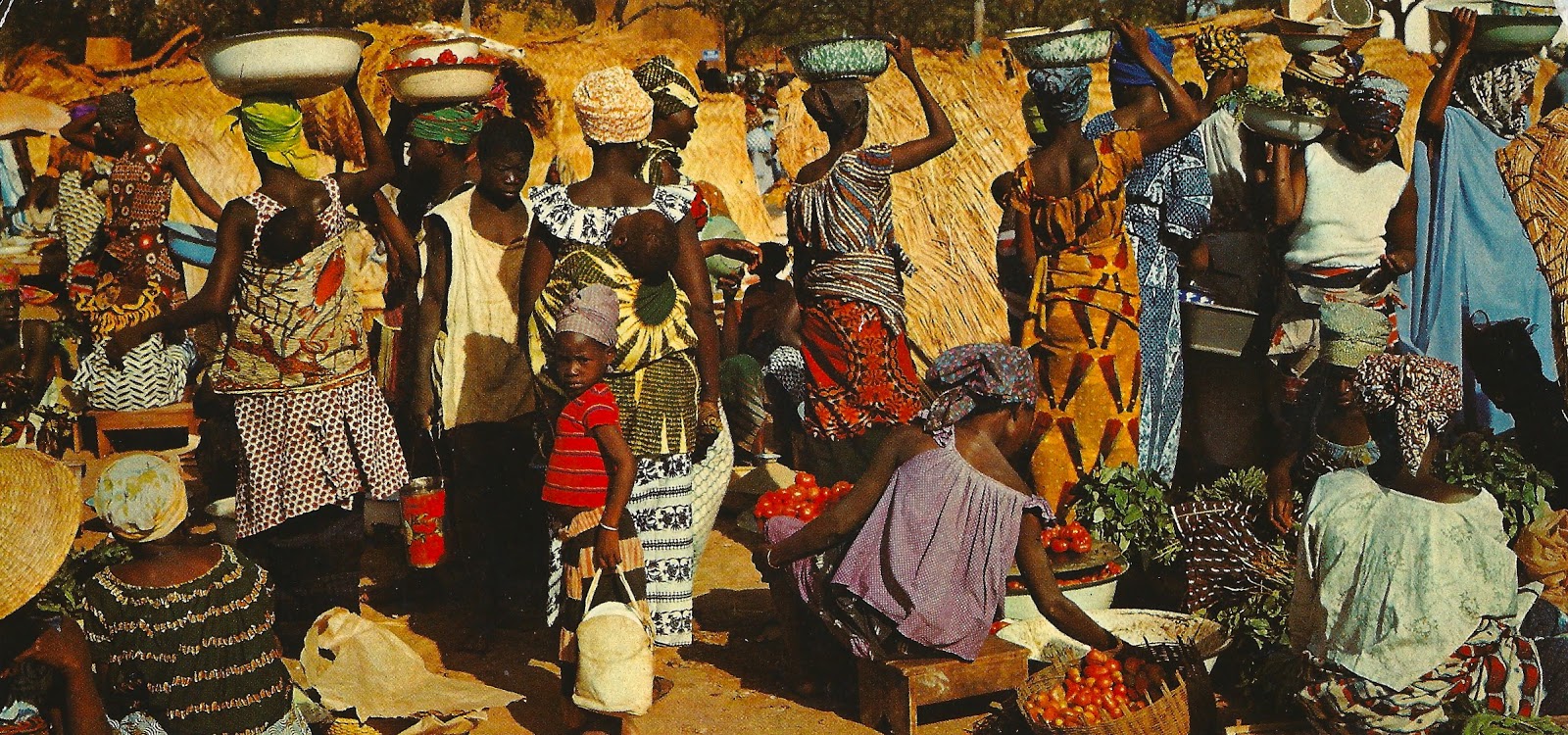 My Favorite Postcards: Haute-Volta, now called Burkina Faso - Market ...