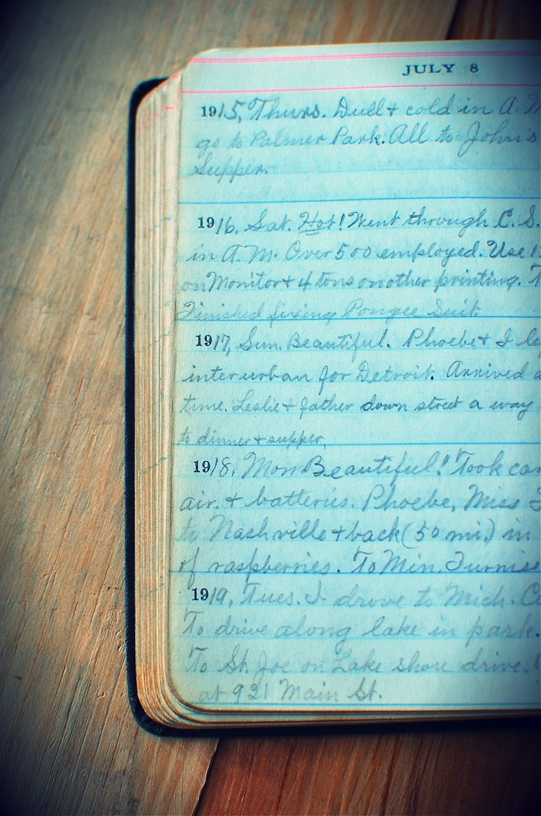 dear golden | vintage: A Line a Day