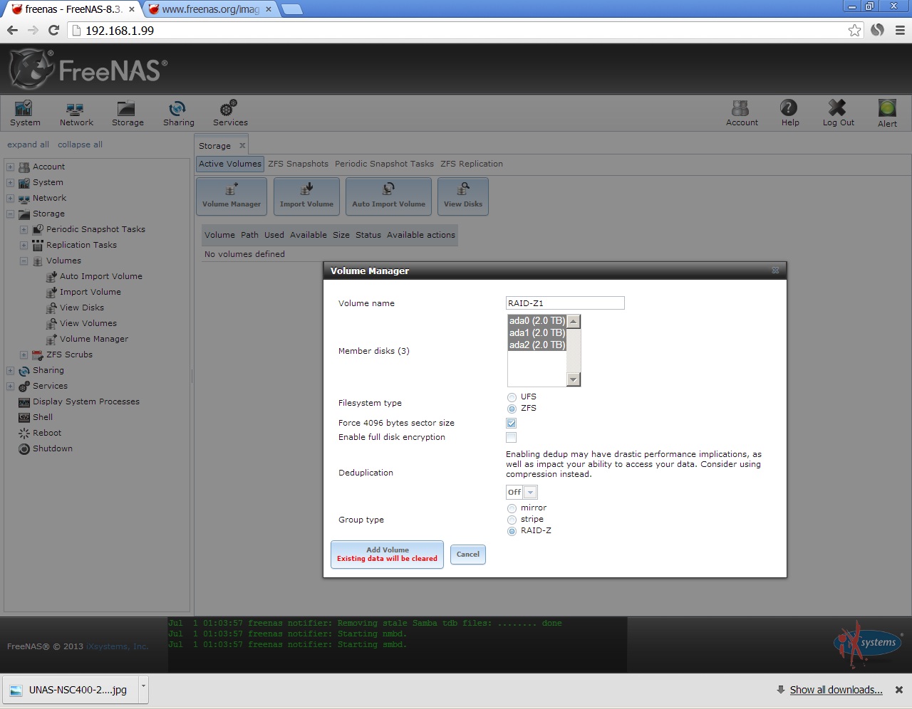 3.2.1 Setup 1 - FreeNAS Performace Tests | Build Your Own NAS (BYON)