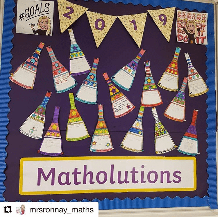 Scaffolded Math and Science: My New Year Matholution Pennant Photos ...