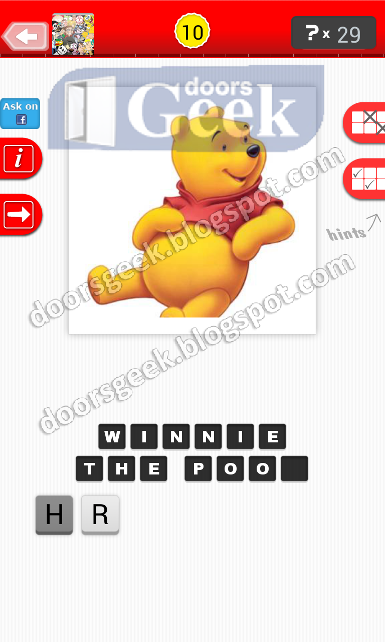 Guess The Cartoon Level 1-10 ~ Doors Geek