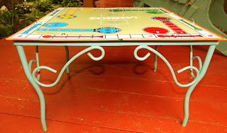 Saturdays Vintage Finds: Game Board Top Table Upcycle