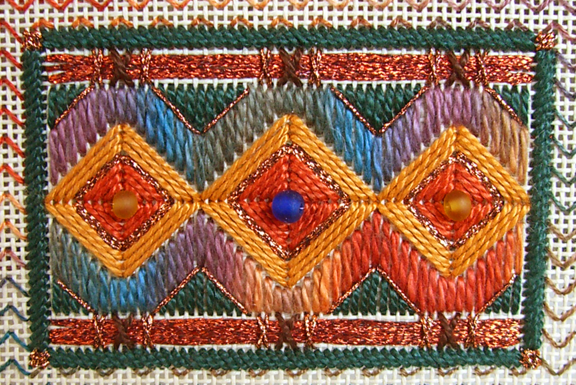 Magnuna's cross stitch: Laura J. Perin Designs "Mallard Collage"