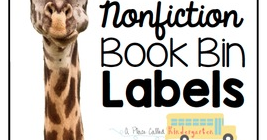 A Place Called Kindergarten: nonfiction book bin labels