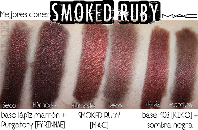 **Trihias Make Up Site**: #315 ★ SMOKED RUBY de M·A·C | Clones y parecidos razonables