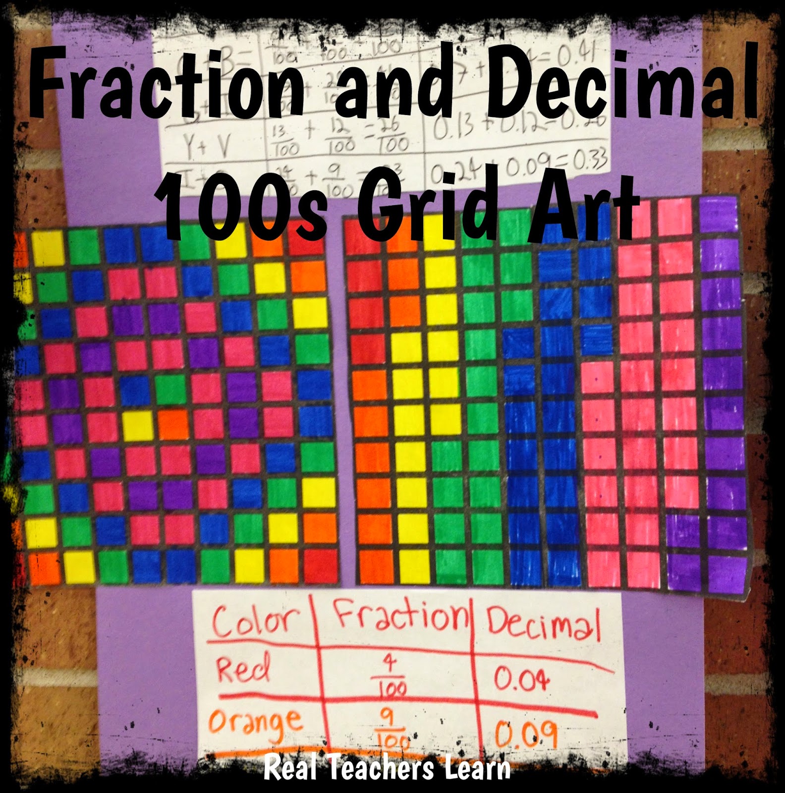 Real Teachers Learn: Math Manipulatives and Fraction Art