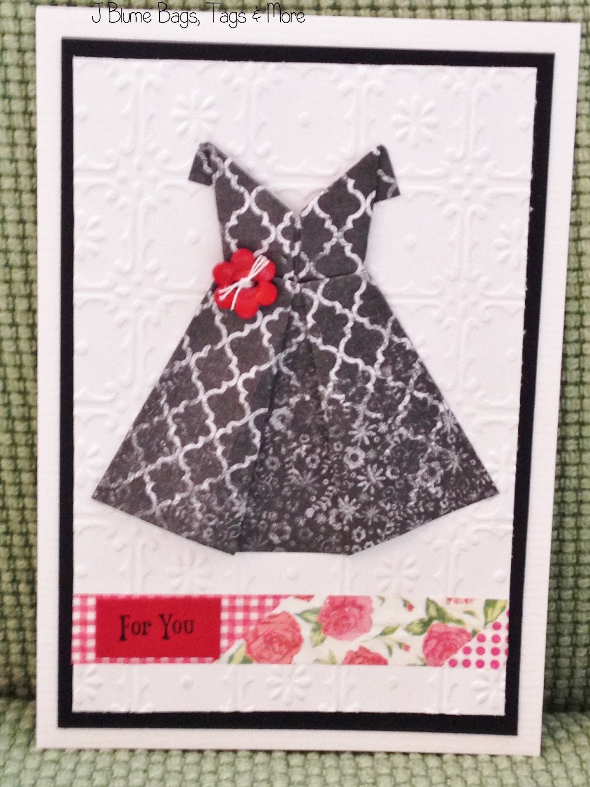 J Blume Bags, Tags & More: "Little black dress" cards