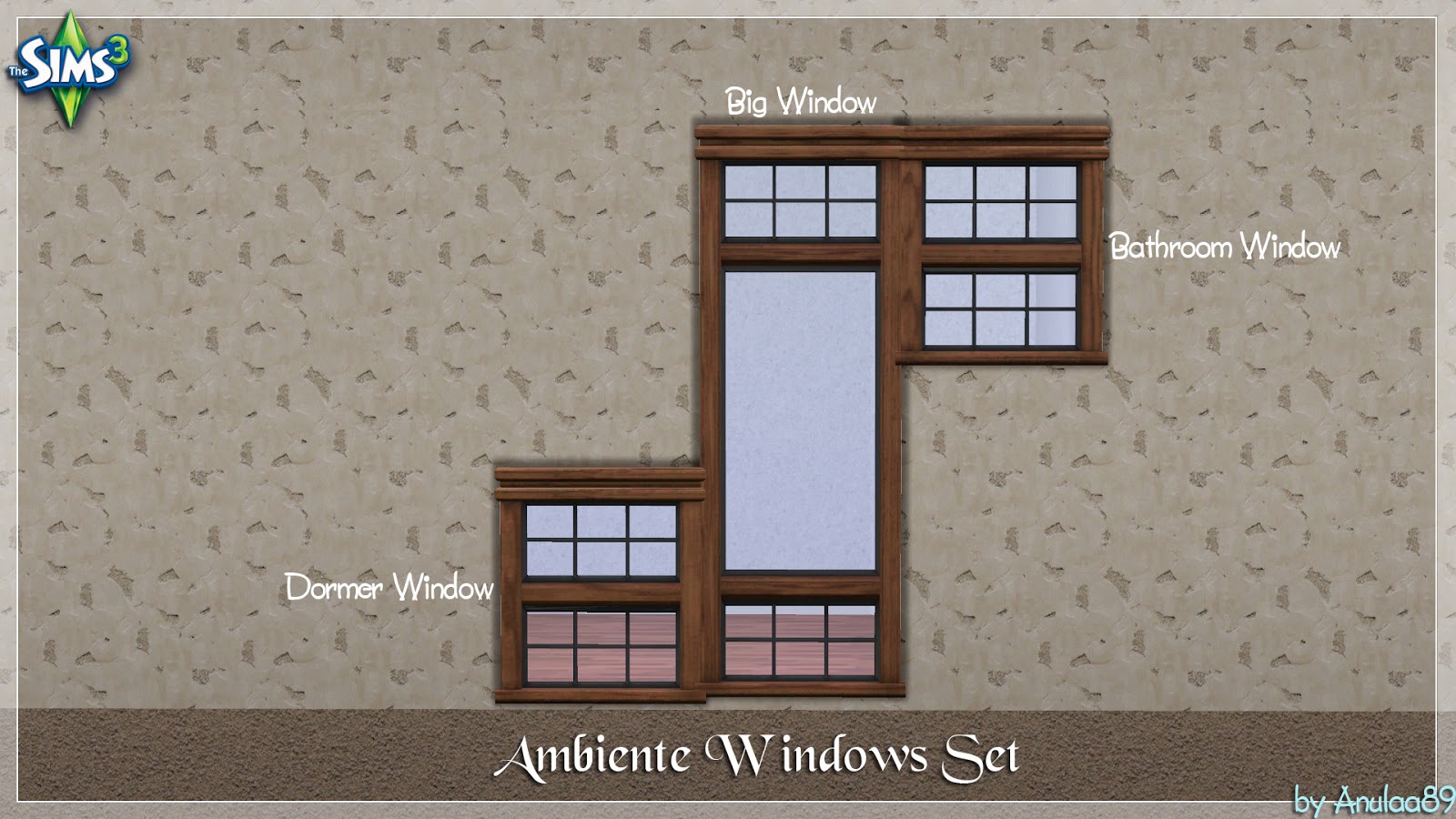 The Sims 3: Ambiente Windows Set ~ Anulaa89 Creations - Stuff for The ...