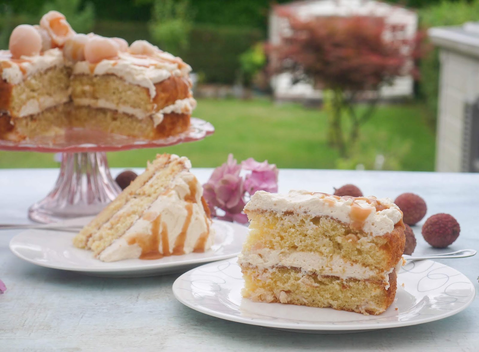 This Muslim Girl Bakes: Lychee Caramel Cream Cake.
