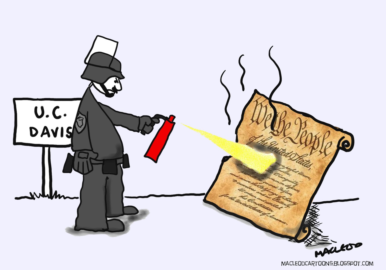 MacLeod Cartoons: UC Davis Police Pepper Spray and its Significance