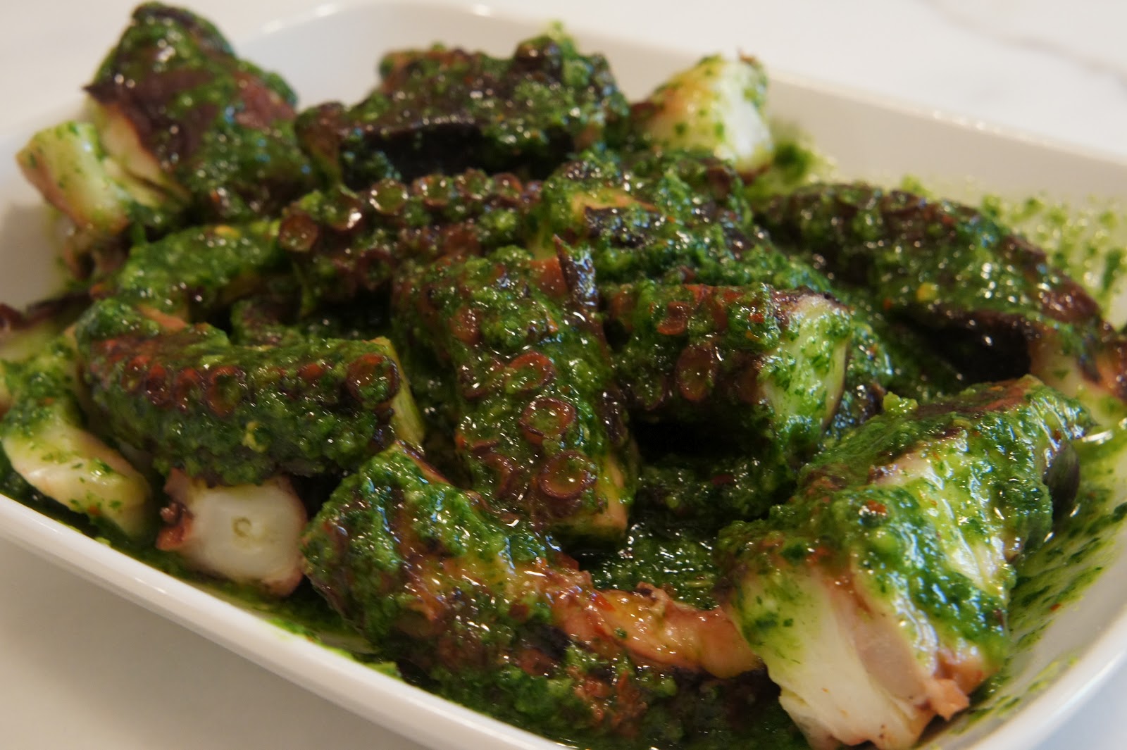 Grilled Octopus with Potatoes, Celery and Lemon