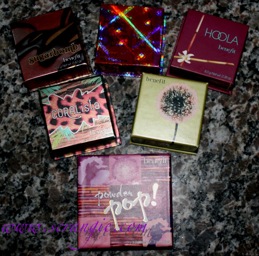 Scrangie: Benefit Box O' Powders Blush Comparison