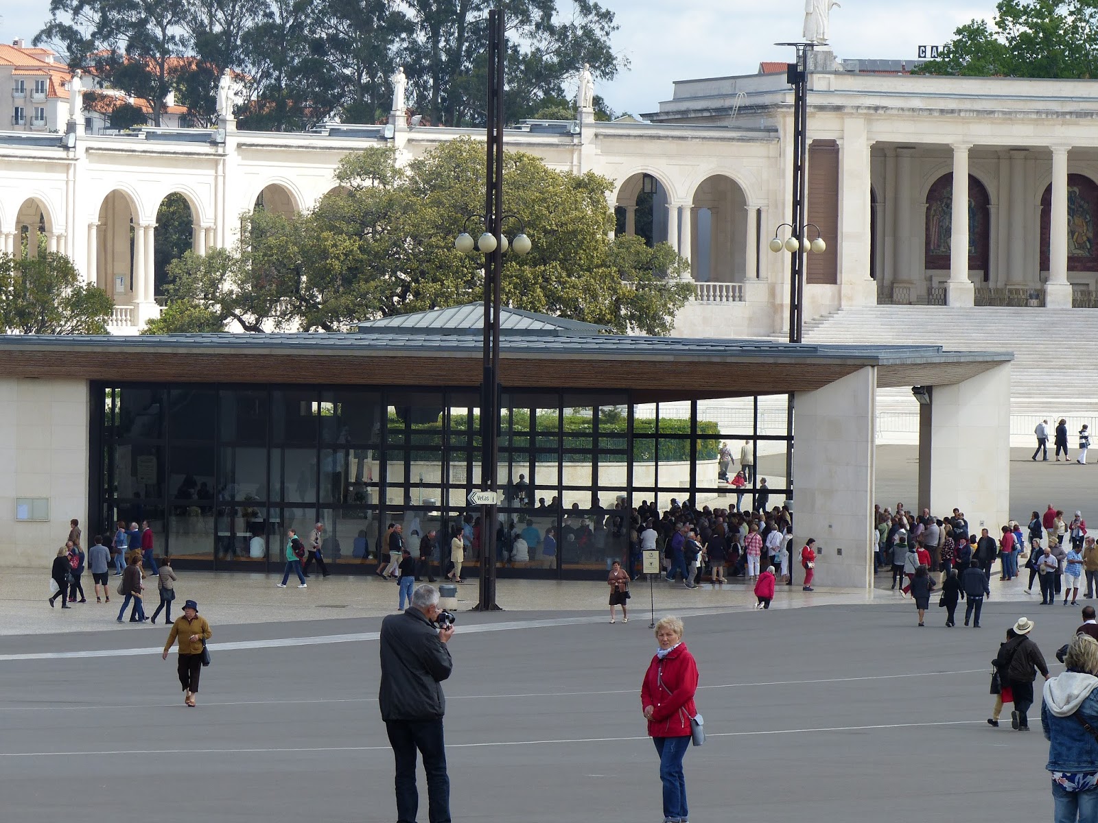 Catholic Pilgrims at Fatima: Fatima Shrine Plaza